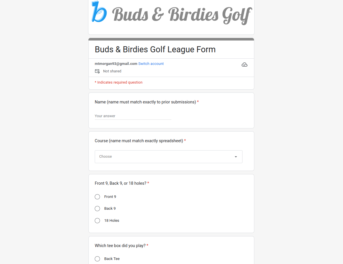 How to Create a Golf League (with a Google Sheet)! – Buds and Birdies Golf